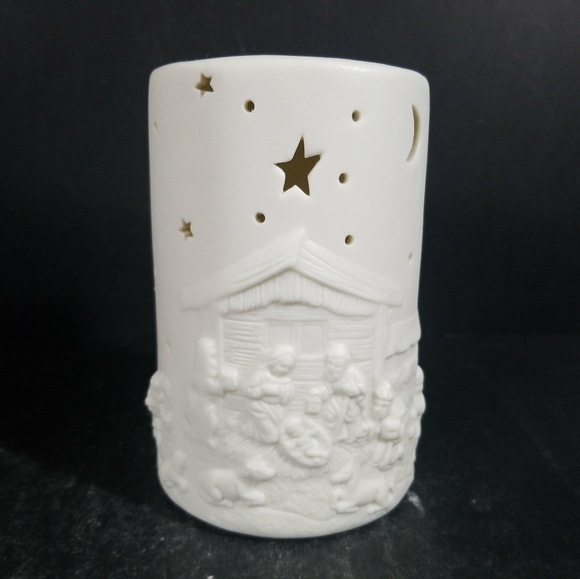Holiday | 55 Jade Porcelain Nativity Votive Candle | Poshmark